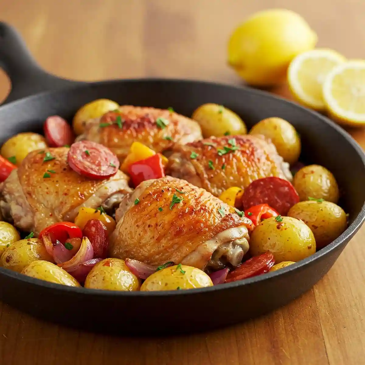 easy Spanish Chicken with Chorizo and Potatoes - Best recipes
