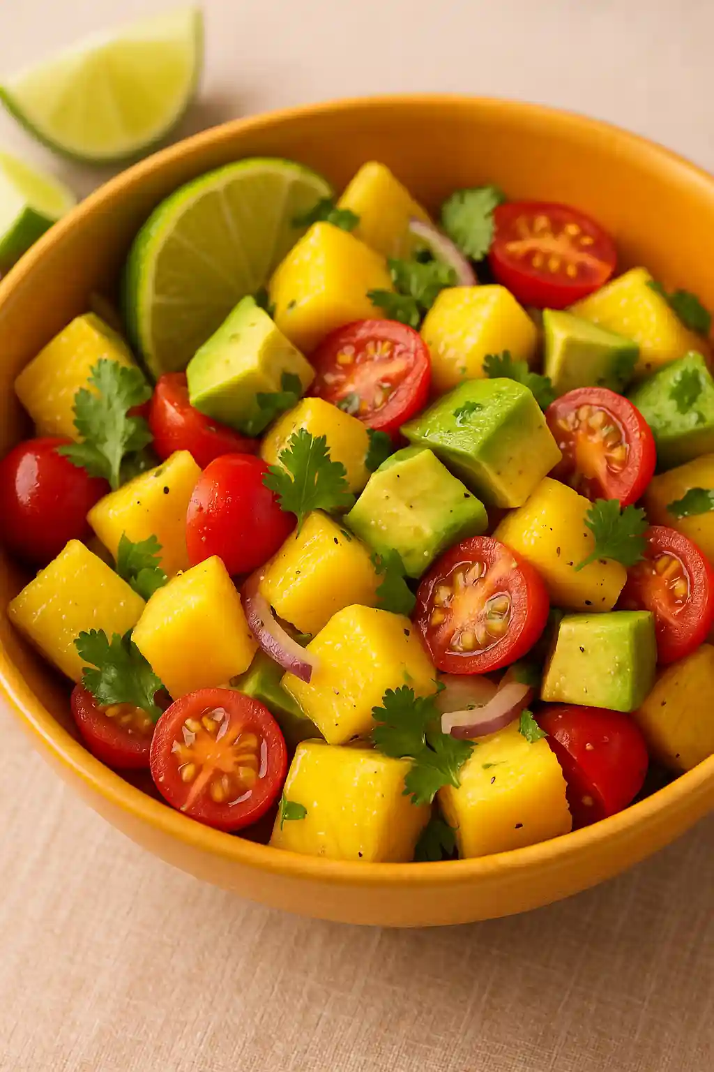Tropical Sunset Salad | Pineapple–Mango–Avocado (15 Mins) - Best recipes